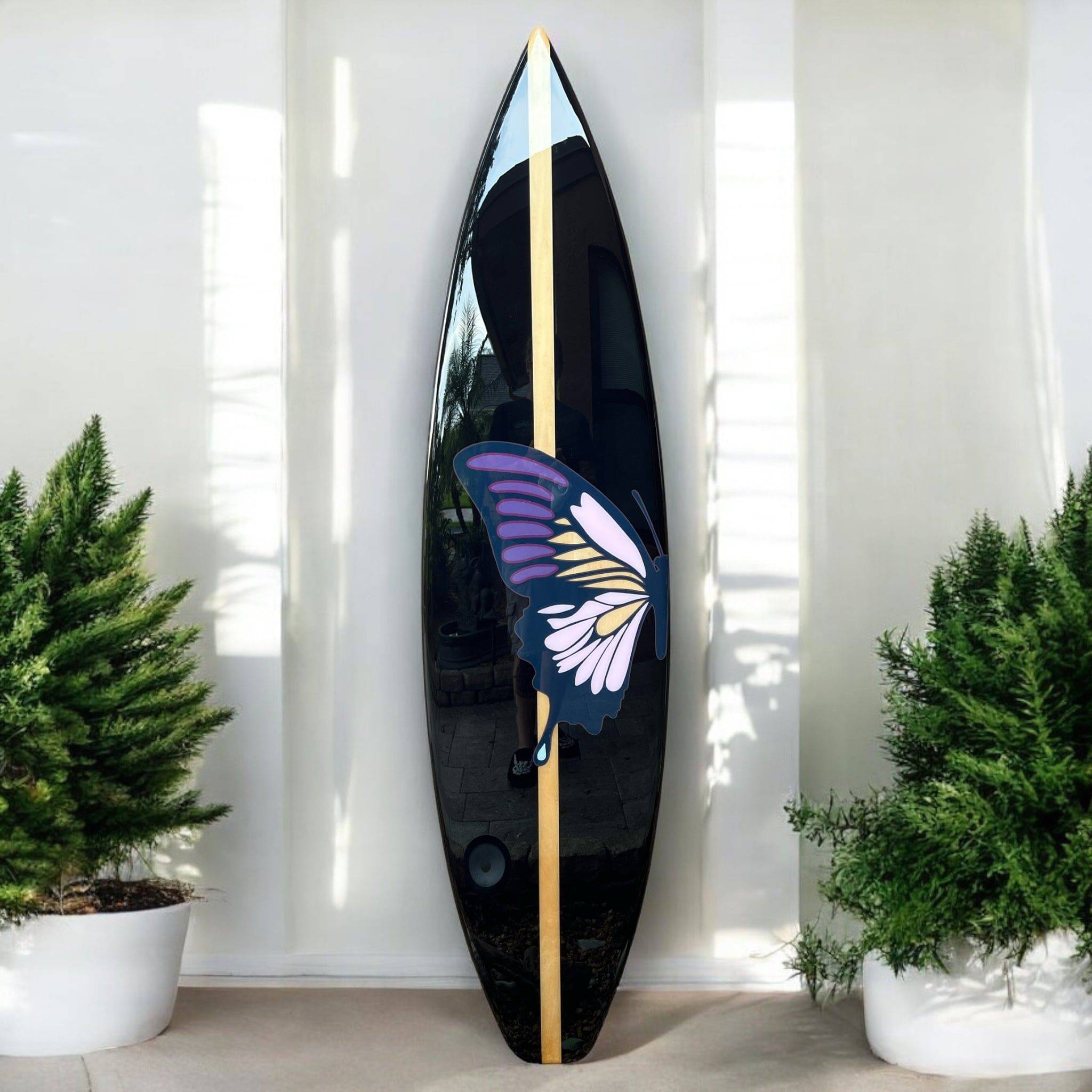 Butterfly Beach - Tiki Soul Decorative Surfboard Surf Decor