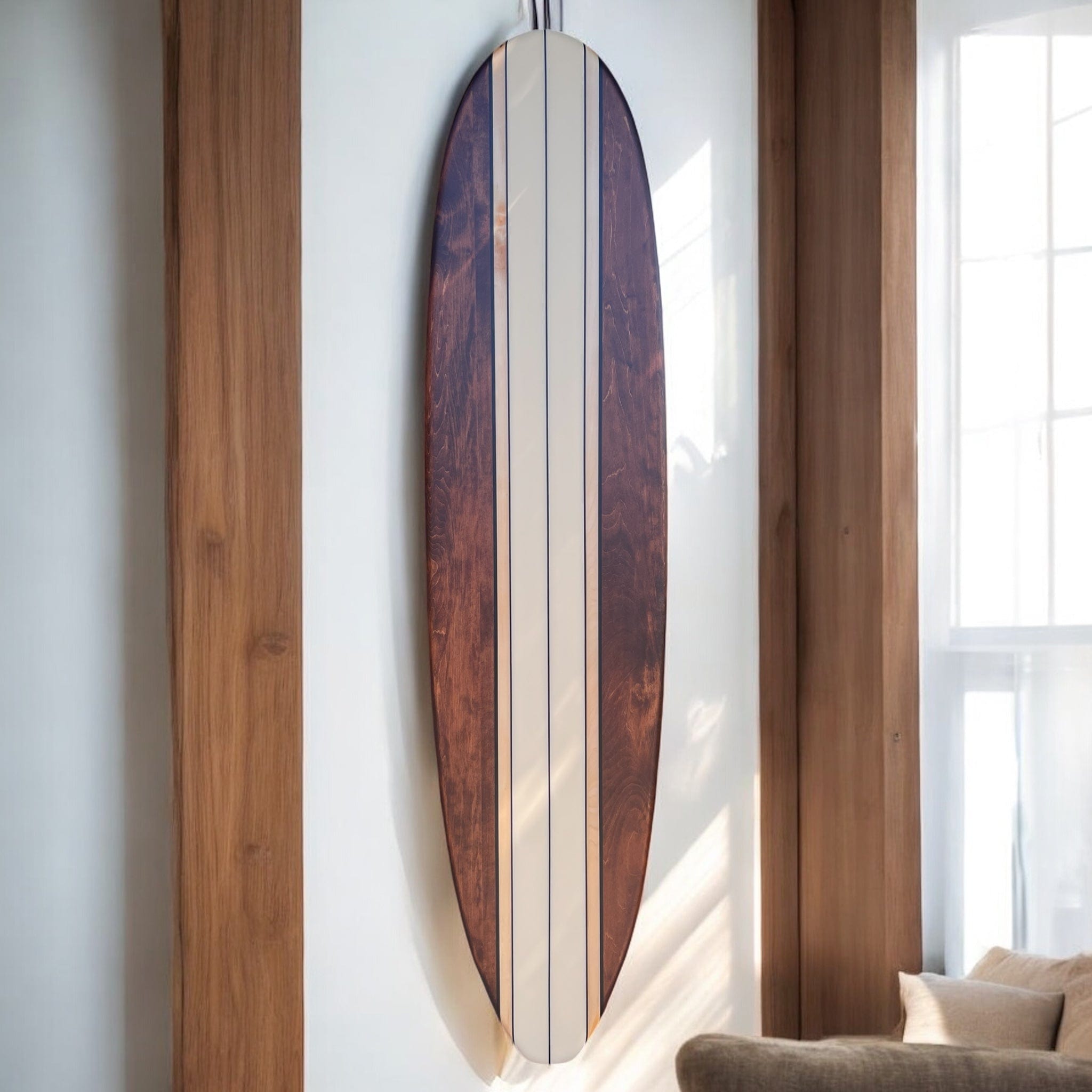 Natural Wooden Surfboard Beach Decor | Shop Coastal Decor Wall Art