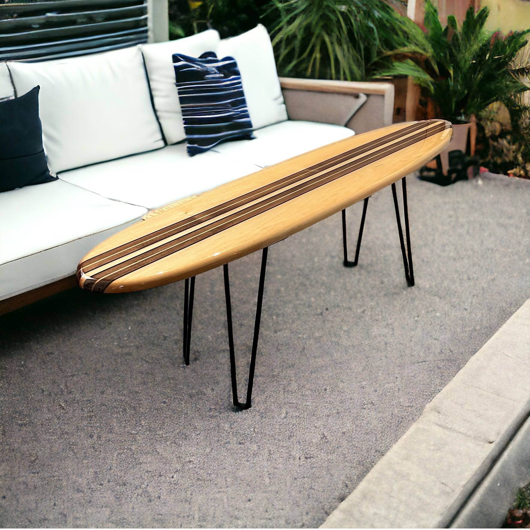 Coastal Style Surfboard Coffee Table - Beach Furniture