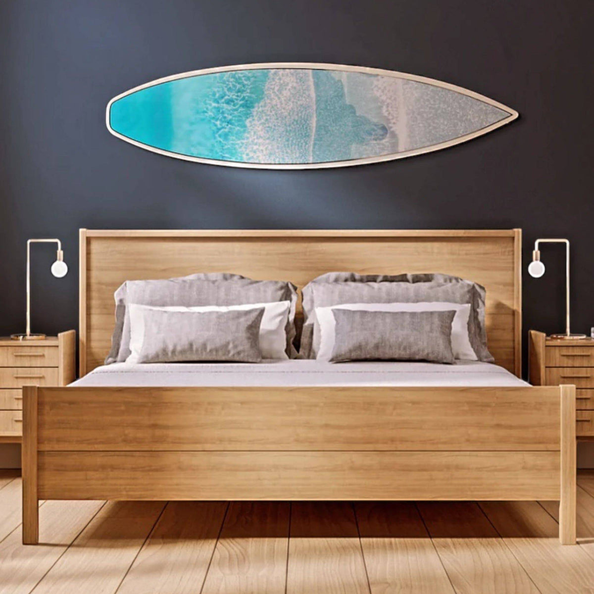 Decorative Surfboard Decor | Modern Coastal Surf Board Wall Art