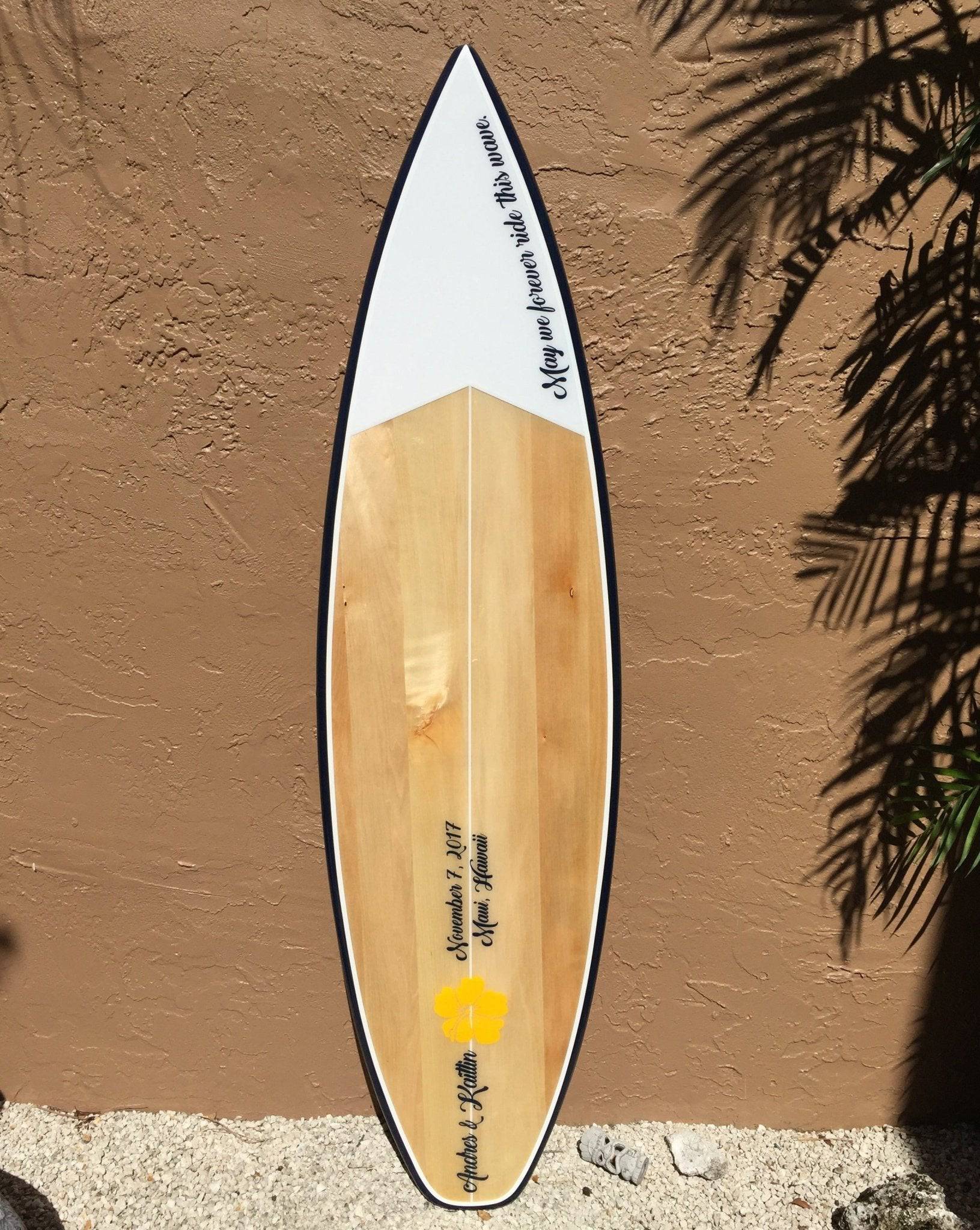 Beach Wedding Guest Book Surfboard | by Tiki Soul