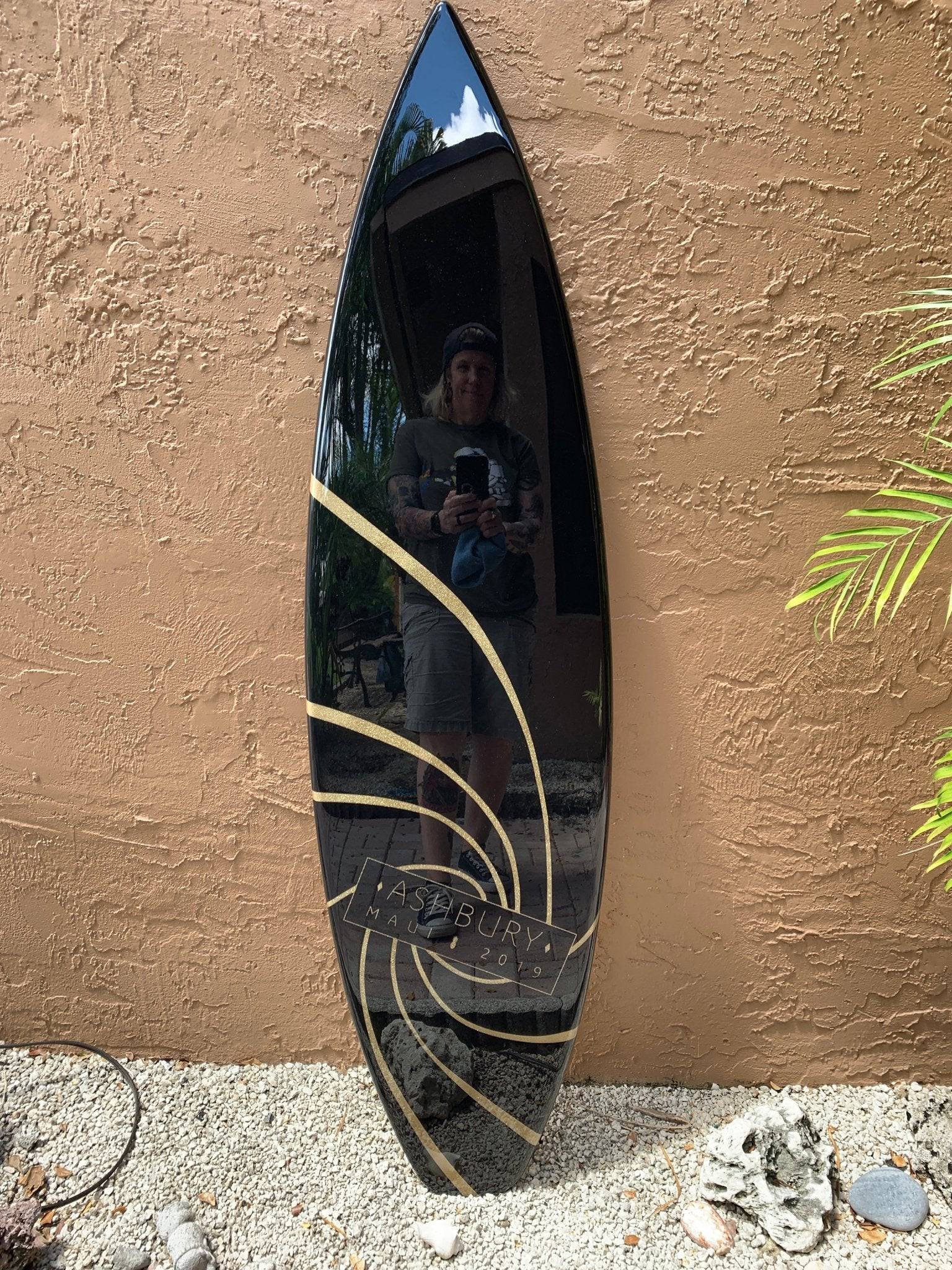 Black Beach Wedding Guest Book Surfboard Idea by Tiki Soul – Tiki Soul ...