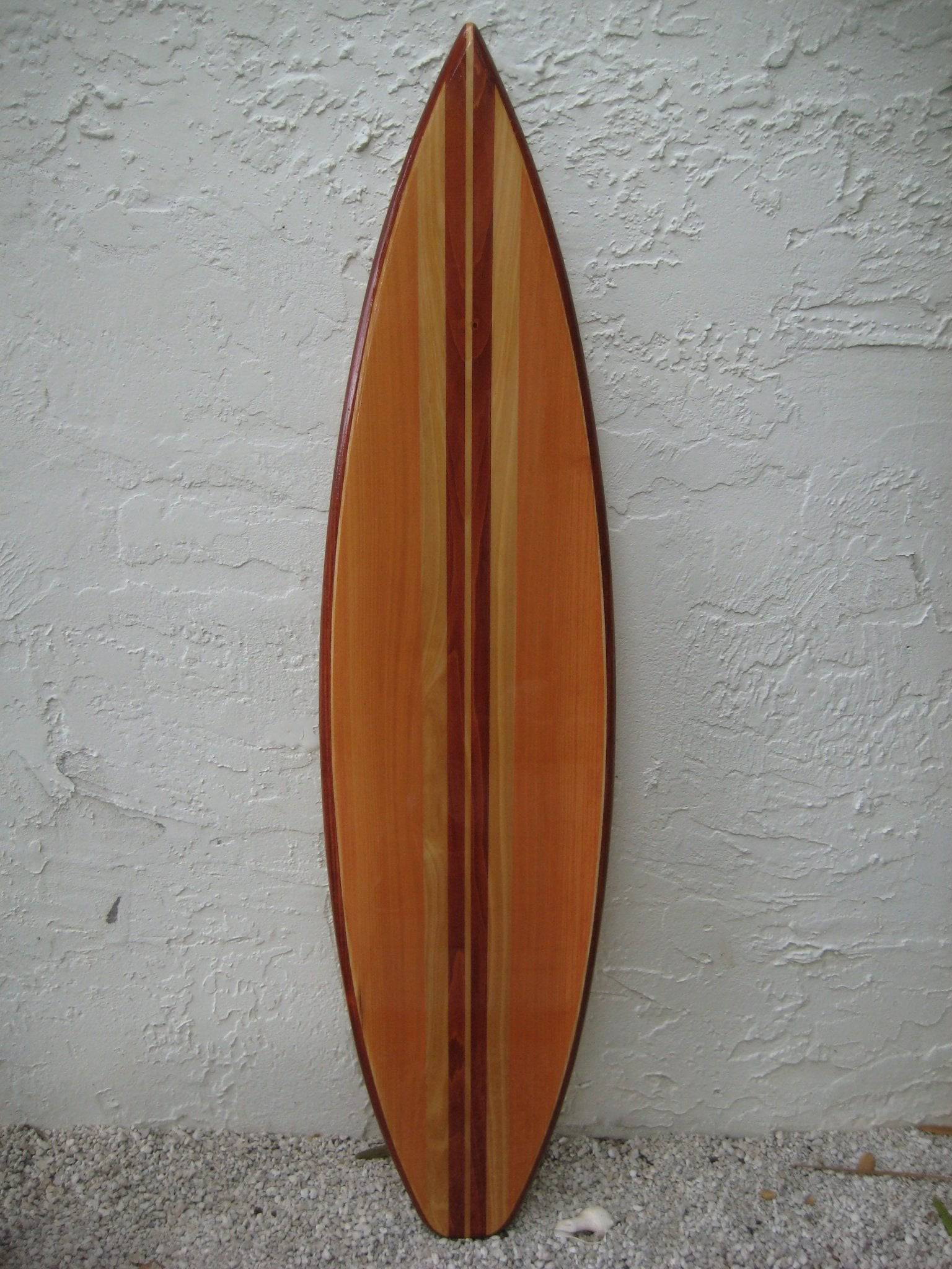 Surfboard Beach Decor - Solid Wood Wall Art by Tiki Soul