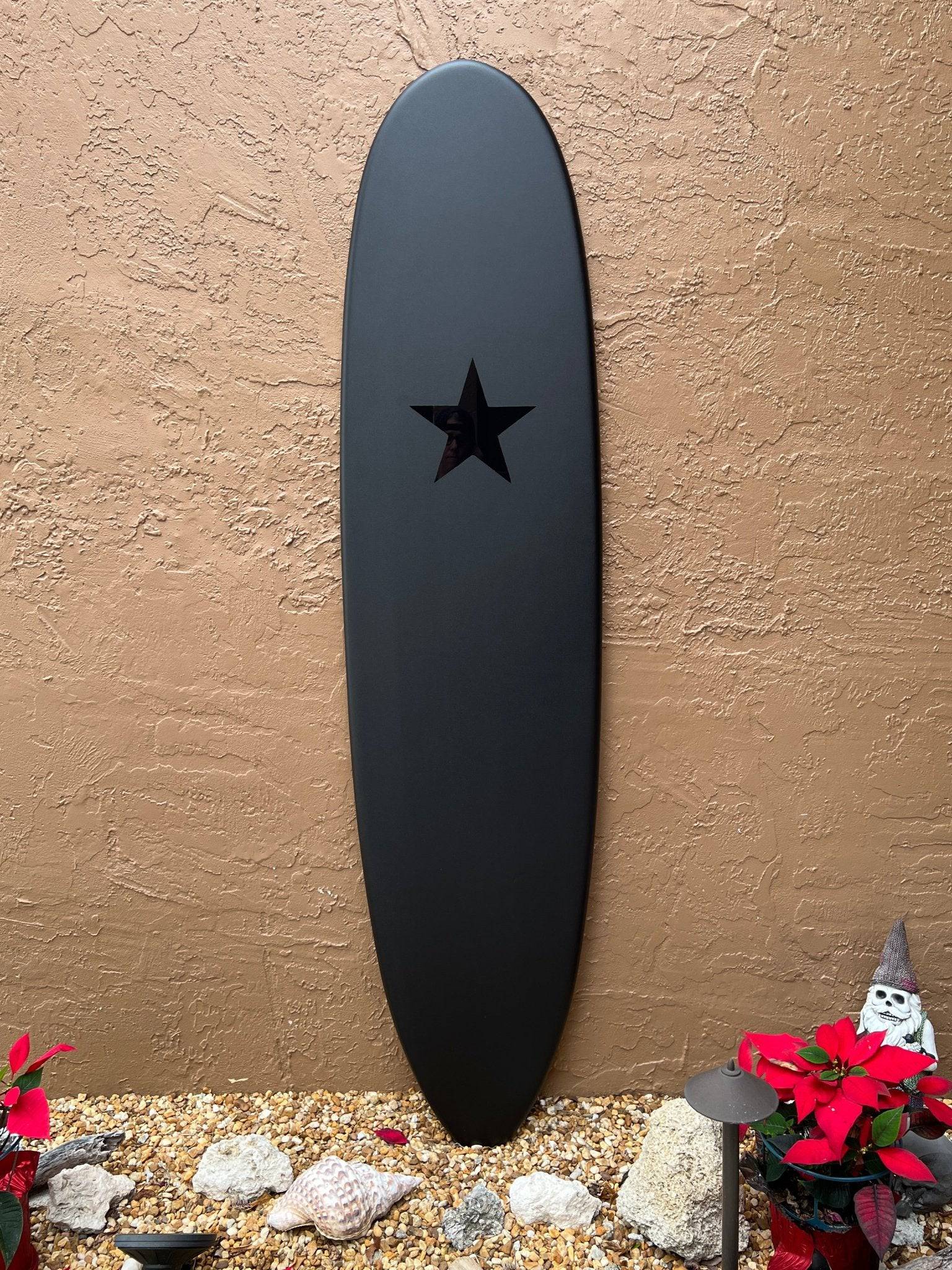 Modern Coastal Wall Decor - Black Surfboard for Beach House – Tiki Soul ...